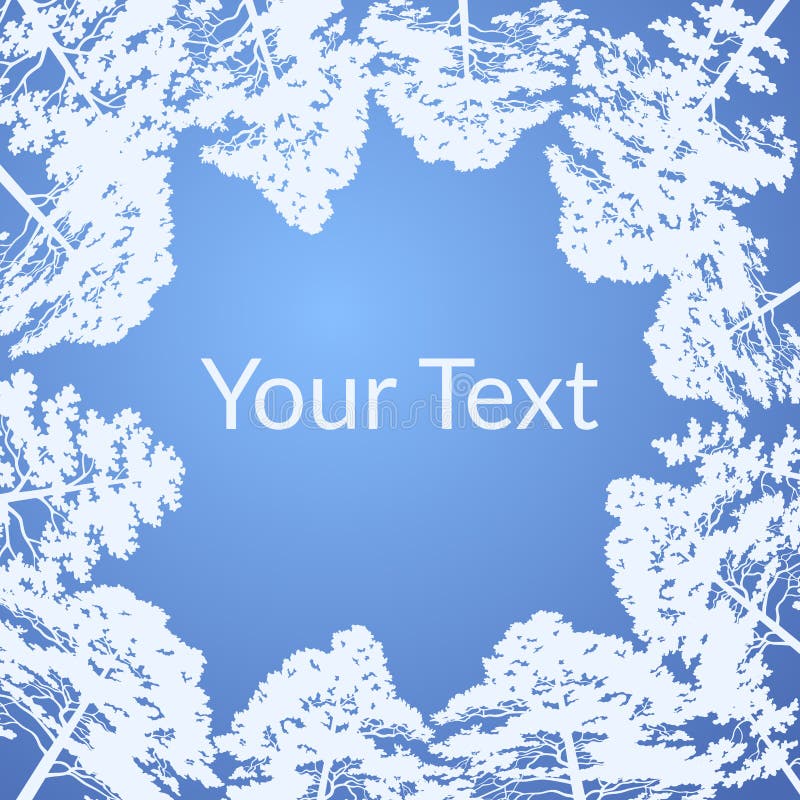 Pine Trees and Blue Sky stock vector. Illustration of flora - 175720850