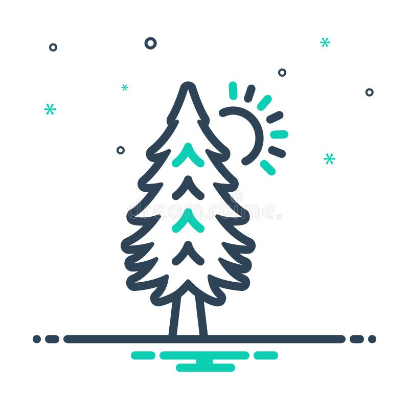 Mix Icon for Pine Trees, Pine and Forest Stock Vector - Illustration of ...