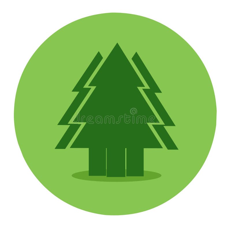 Pine-tree Black Icon, Silhouette and Vector Logo. Nature Sign and ...