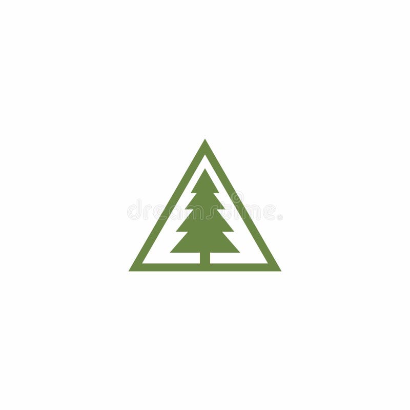 Pine Triangle Logo Design. Pine Tree Vector Stock Vector - Illustration ...