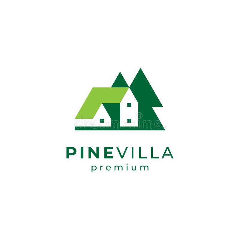 Pine Villa for Real Estate, Home and Villa Logo Design Stock Vector ...