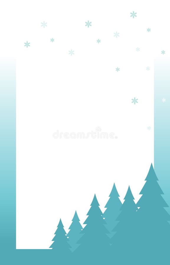 Pine Winter Snow Snowflake Holiday Invitation Card Frame Background ...