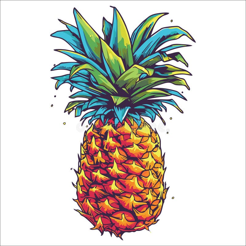 Colorful Pineapple Graphic for Creative Projects Stock Vector ...