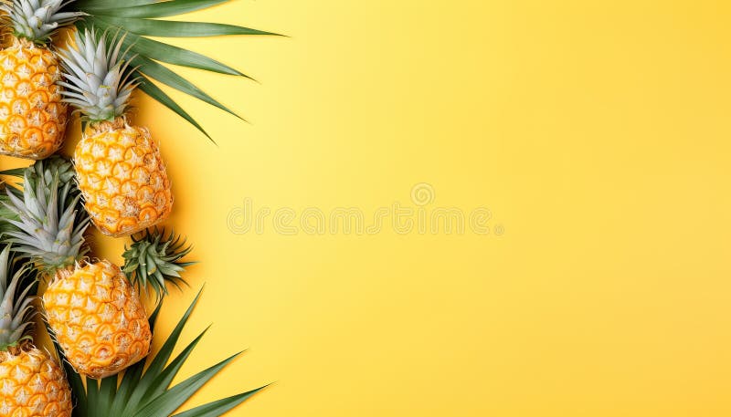 Pineapple, Also Known As "ananas," in a Studio Setting with a Solid ...