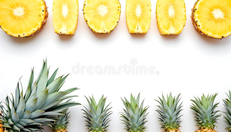 Pineapple Border Frame stock illustration. Illustration of exotic ...