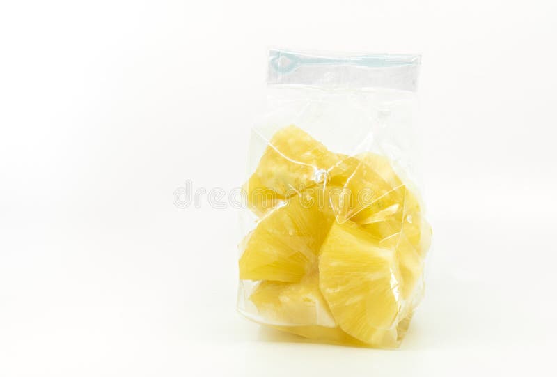 Pineapple in Cleared Plastic Bag Stock Image - Image of color, fruit ...
