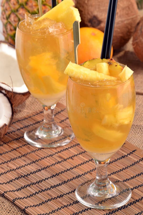 Pineapple cocktail. stock image. Image of fresh, restaurant - 41204477