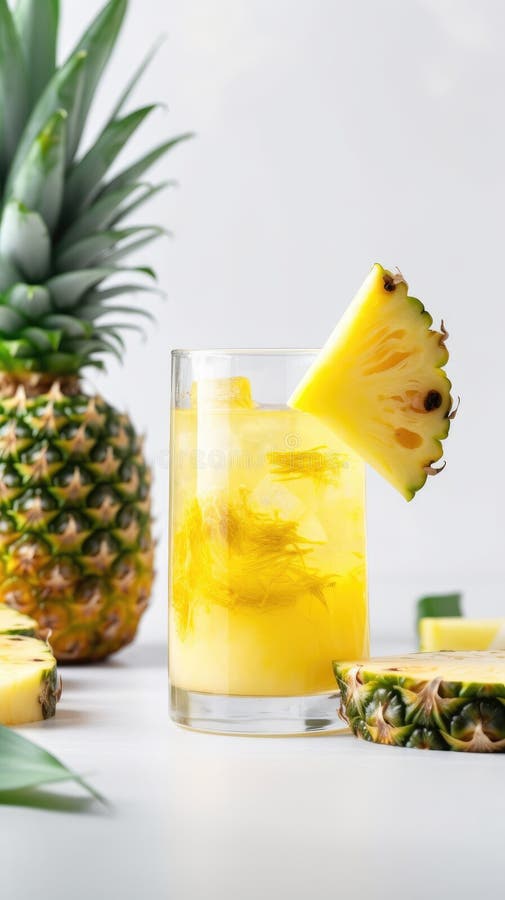 Pineapple Cocktail. Summer Refreshing Tropical Drink Stock Photo ...