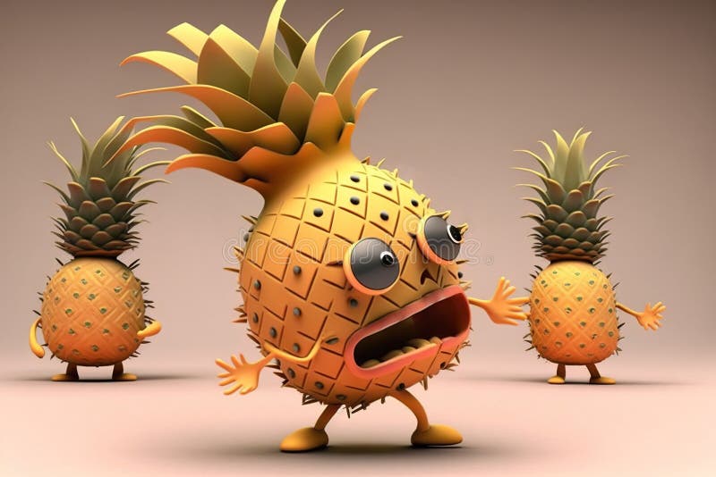 Pineapple Dancing 3d, Created with Generative AI Technology Stock Photo ...