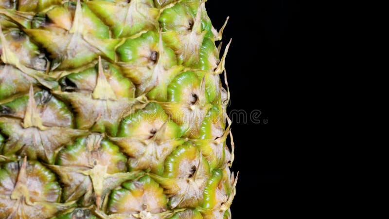 Pineapple Spinning Black Background Stock Footage - Video of black ...