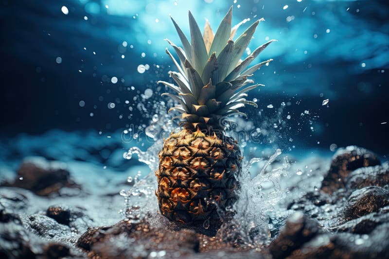 Pineapple Farm on the Moon Surface Illustration Generative Ai Stock Illustration - Illustration ...