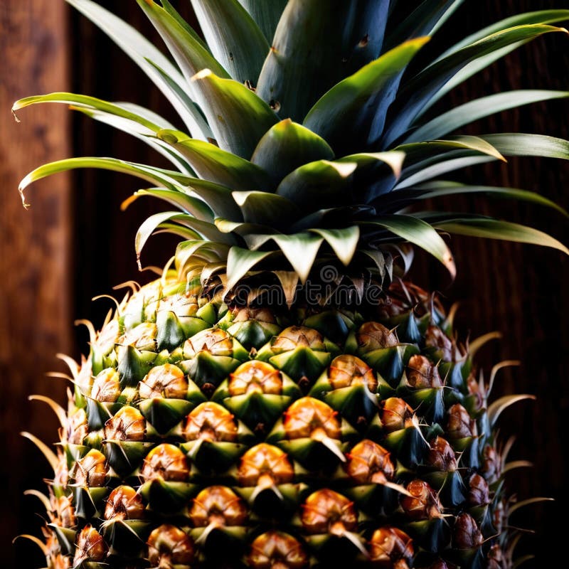 Pineapple Fresh Raw Organic Fruit Stock Illustration - Illustration of ...