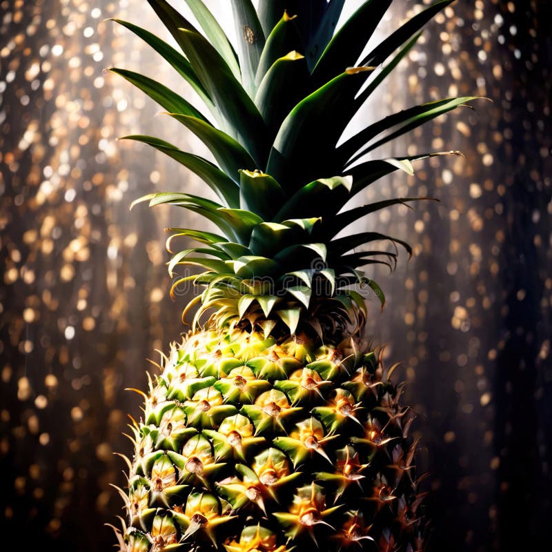 Pineapple Fresh Raw Organic Fruit Stock Illustration - Illustration of ...