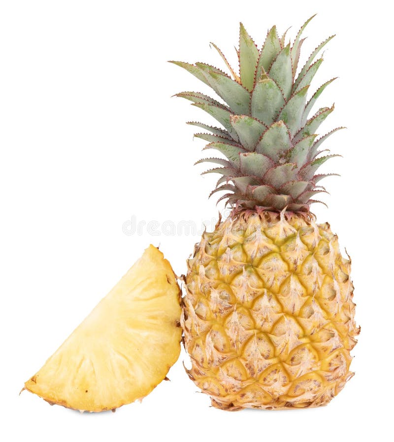 Pineapple Fruit on White Background Stock Image - Image of fruit ...