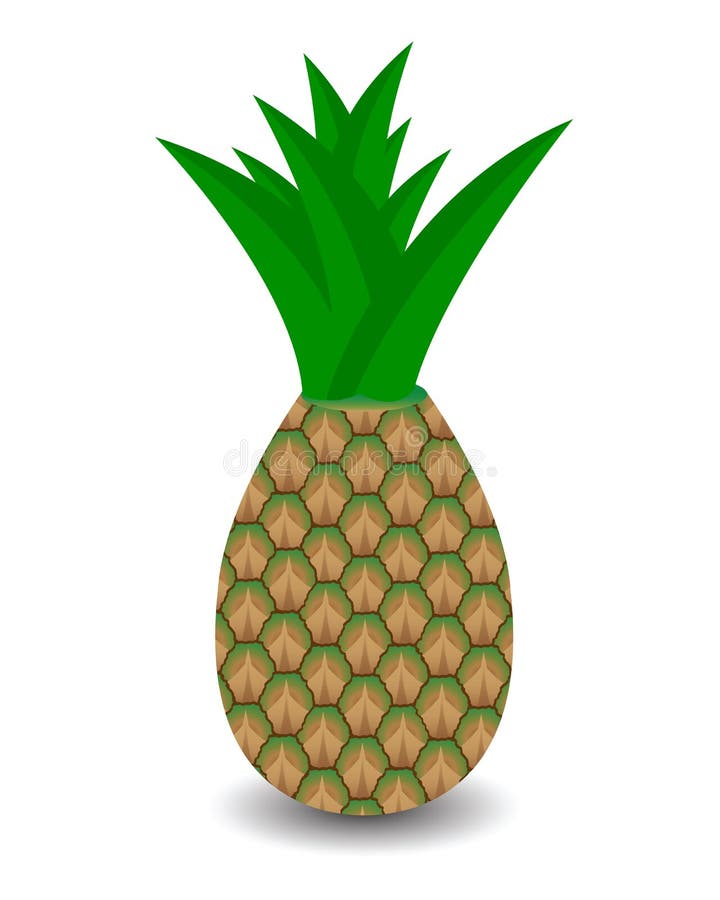 Pineapple with green leaf stock vector. Illustration of natural - 63539425