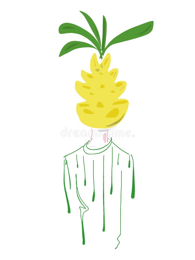 Pineapple Head Stock Illustrations – 806 Pineapple Head Stock ...