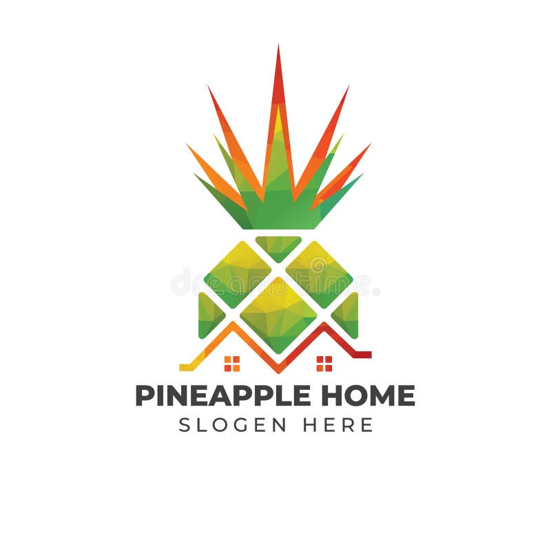 Pineapple House Logo Design Template Stock Illustration - Illustration ...