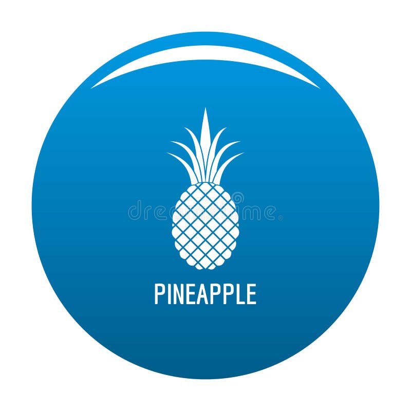 Blue Pineapple Icon, Cartoon Style Stock Vector - Illustration of ...