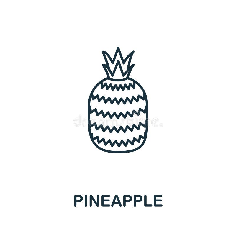 Pineapple Icon from Fruits Collection. Simple Line Element Pineapple ...