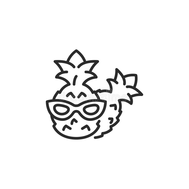 Pineapple Icon stock illustration. Illustration of sunshine - 393581621