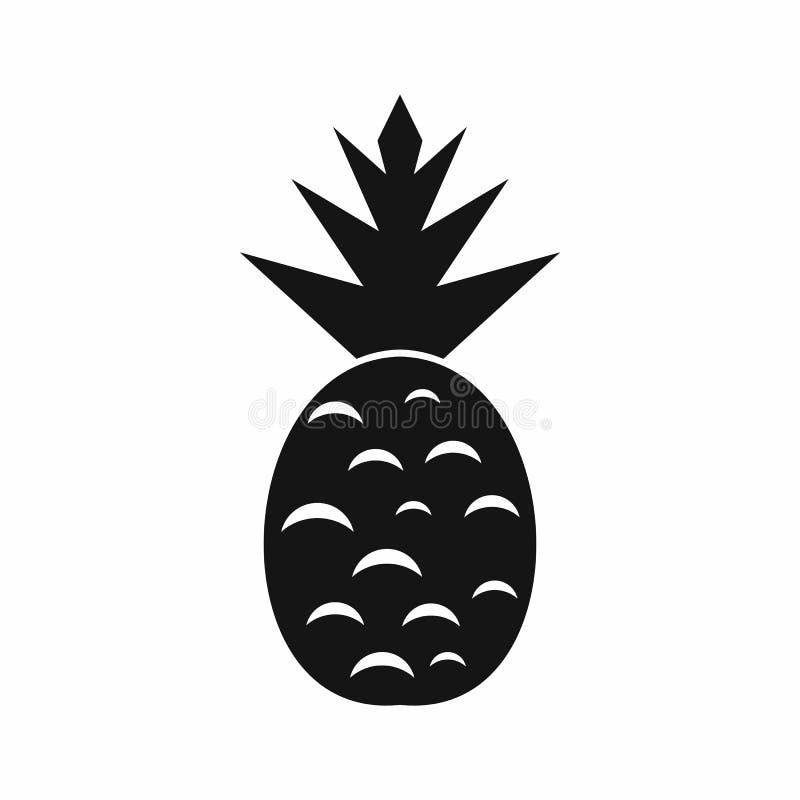 Pineapple Icon, Simple Style Stock Vector - Illustration of dessert ...