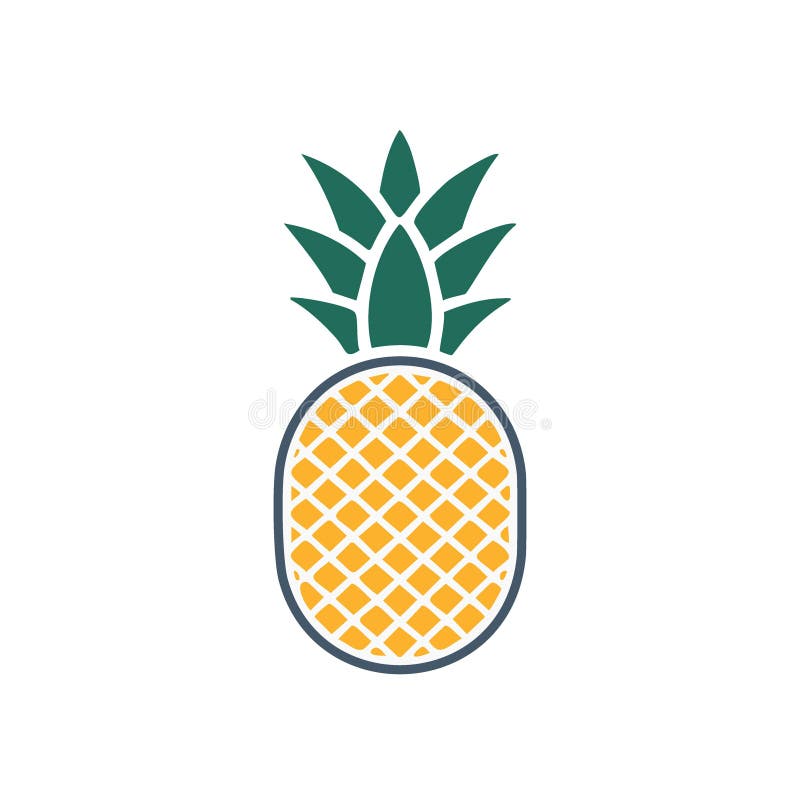 Pineapple Icon. Simple Yellow Pineapple Icon, Perfect for Tropical Designs Stock Vector ...