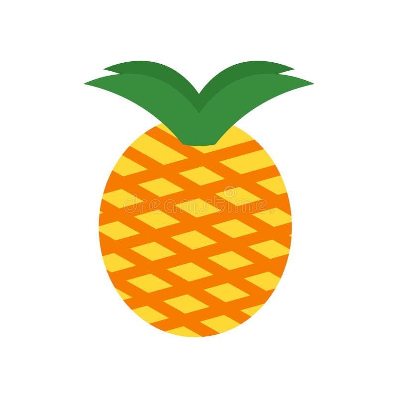 Pineapple Icon Vector Sign and Symbol Isolated on White Background ...