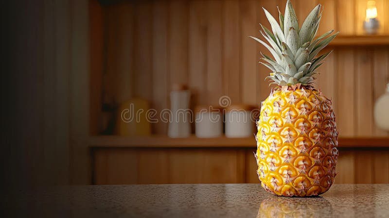 Pineapple on Kitchen Counter Stock Image - Image of healthy, breakfast: 364206501