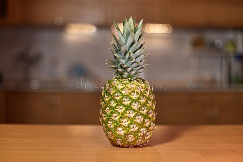 Pineapple on the Kitchen Counter Stock Image - Image of kitchen, ananas ...