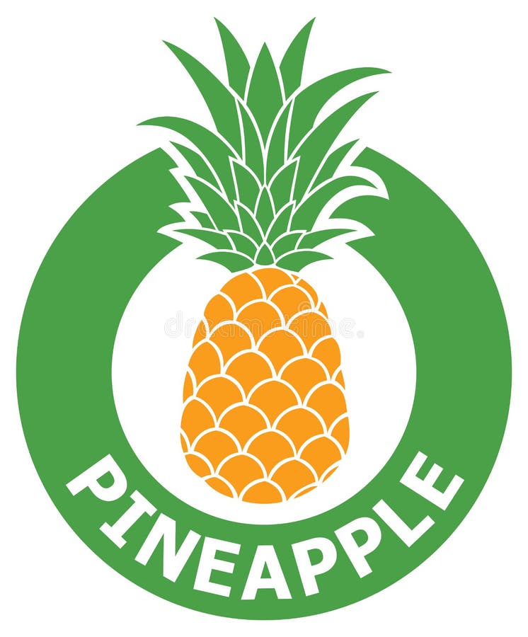 Pineapple label sticker stock vector. Illustration of sign - 119984400