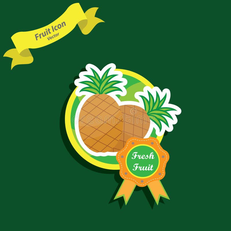 Pineapple label sticker stock vector. Illustration of sign - 119984400