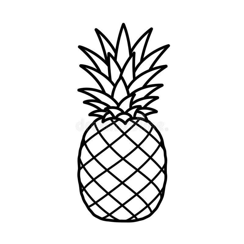 Pineapple line art stock illustration. Illustration of geometric ...