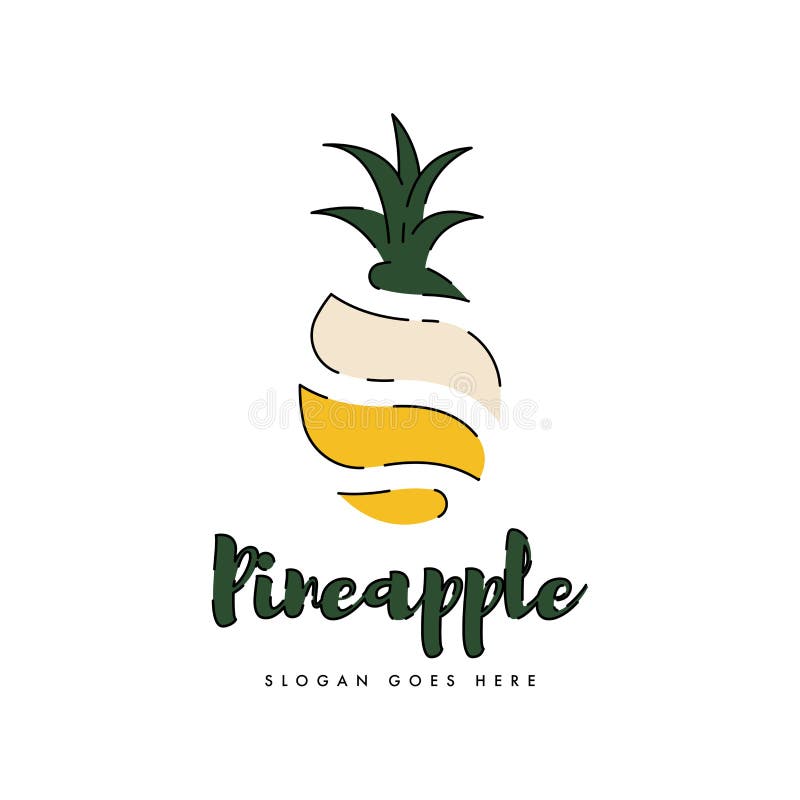 Pineapple Logo Design Concept Vector Stock Illustration - Illustration ...