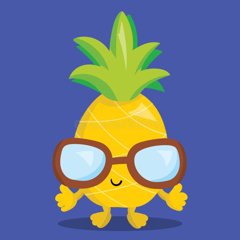 Pineapple Man Brown Shade 04 Stock Vector - Illustration of pineapple ...