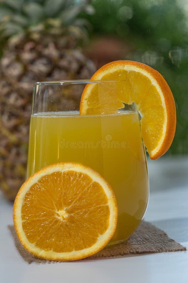 Pineapple-Orange Juice stock image. Image of breakfast - 65692053