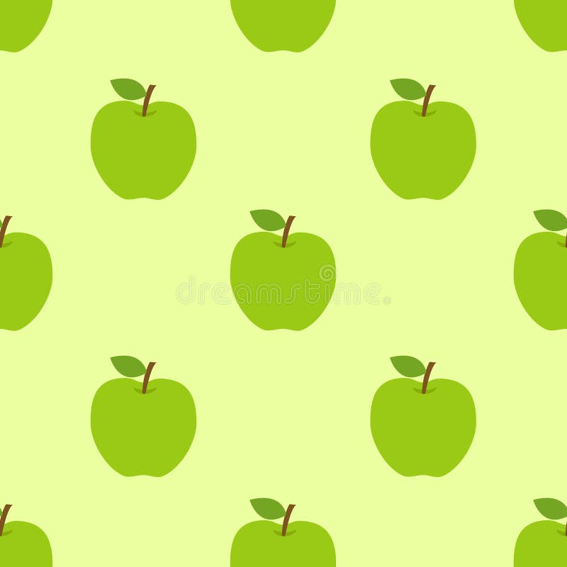 Green apple Pattern 001 stock vector. Illustration of line - 378159851