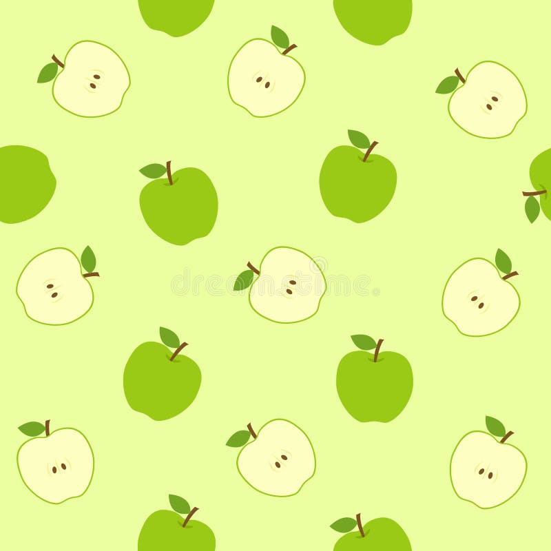 Green apple Pattern 004 stock vector. Illustration of flower - 378159876