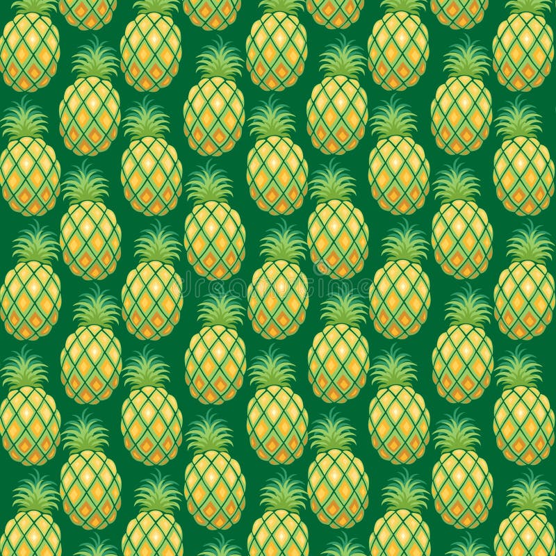 Pineapple Pattern Fabric Vector Stock Vector - Illustration of fabric ...