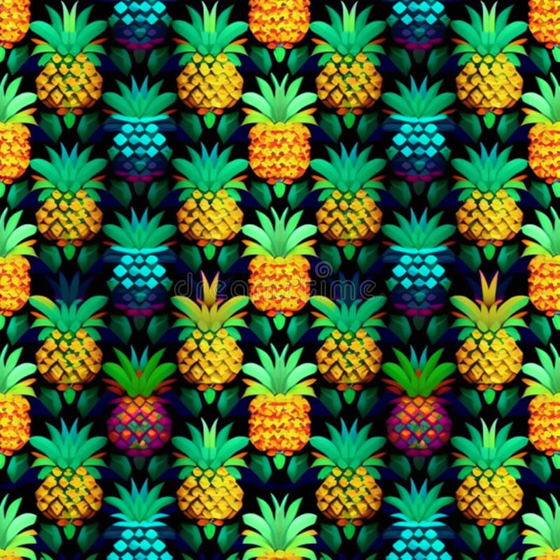 Pineapple Pattern. Pineapple Illustration Texture Stock Illustration ...