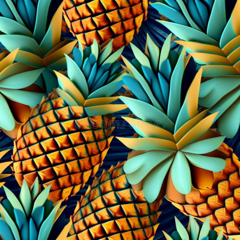 Pineapple Pattern. Pineapple Illustration Texture Stock Illustration ...