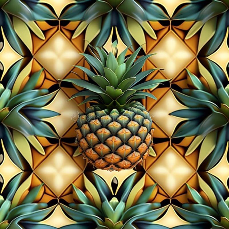 Pineapple Pattern. Pineapple Illustration Texture Stock Illustration ...
