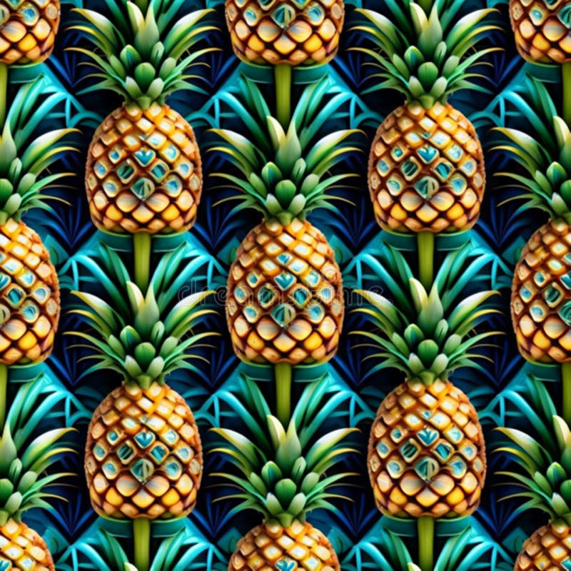 Pineapple Pattern. Pineapple Illustration Texture Stock Illustration ...