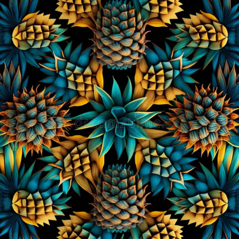 Pineapple Pattern. Pineapple Illustration Texture Stock Illustration ...