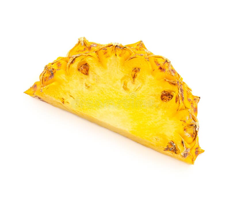 Ananas Piece Isolated on White Background. Tropical Summer Exotic Fruit ...