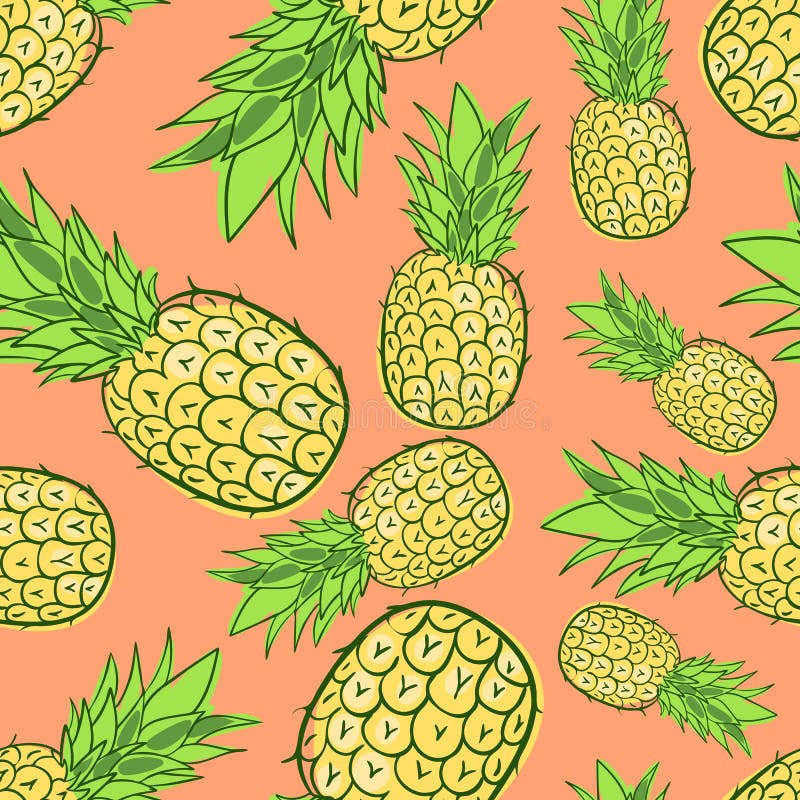 Pineapple stock illustration. Illustration of food, shape - 58513060