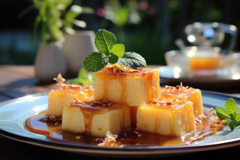 Pineapple Pudding at a Tropical Pool Party with Coconut Trees and ...