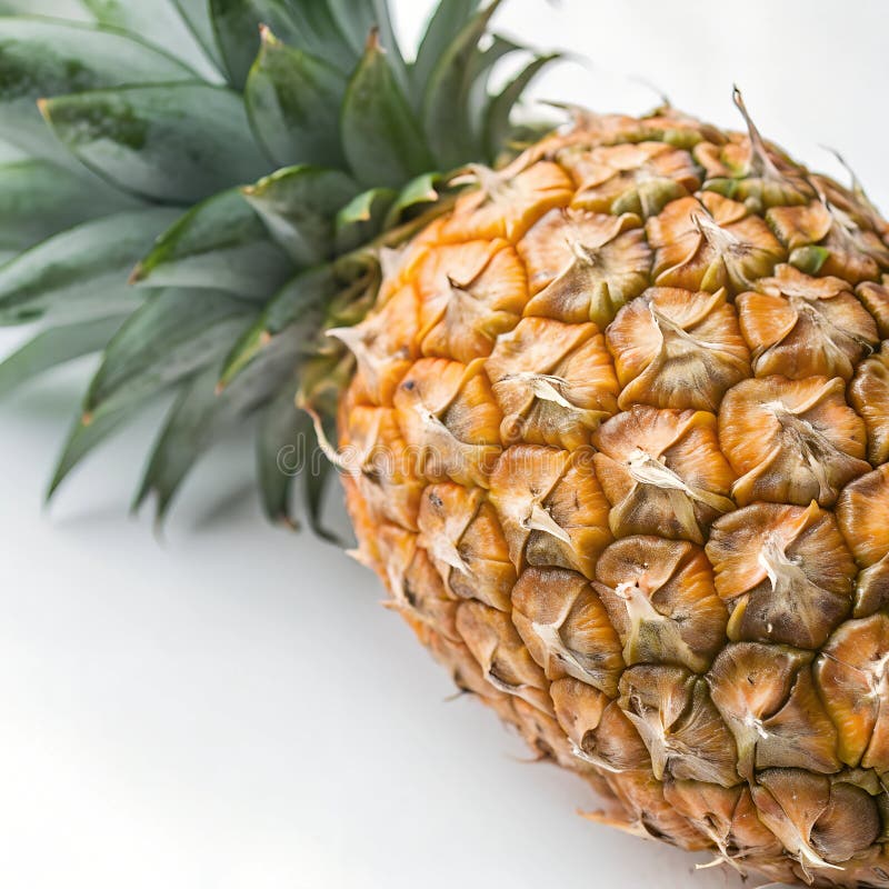 Pineapple Ripe Fresh Fruit Food on White Background. Stock Image ...