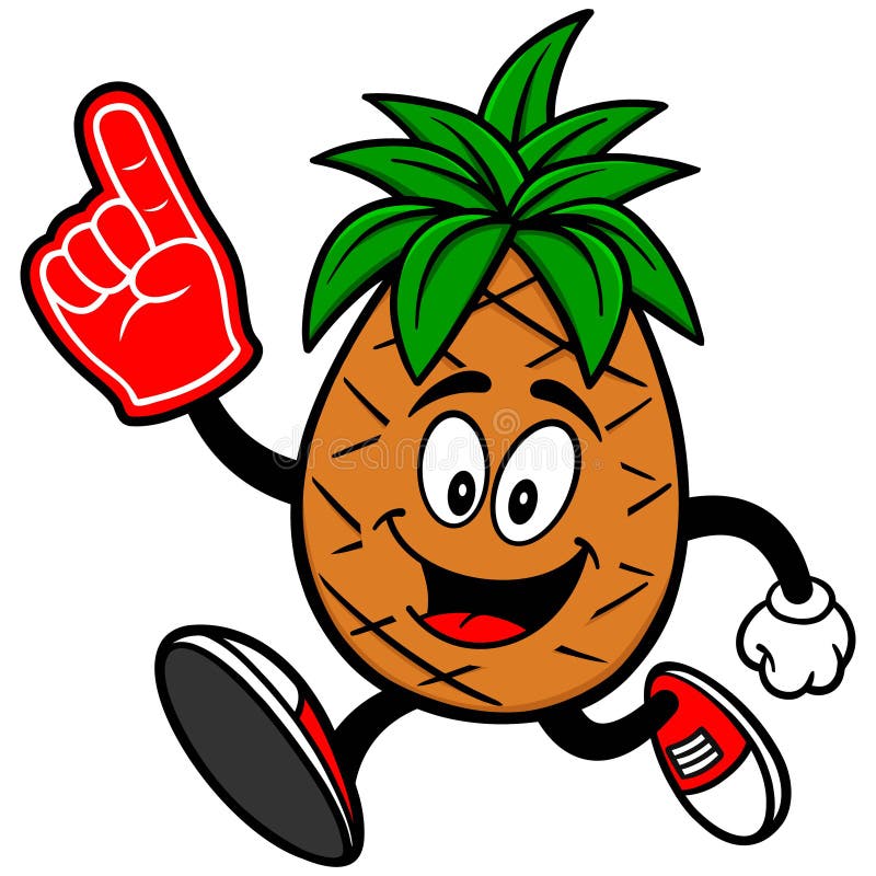 Pineapple Running stock vector. Illustration of eating - 72946172