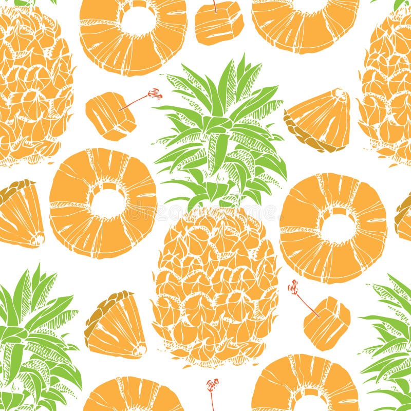 Pineapple background stock vector. Illustration of leaf - 37111944