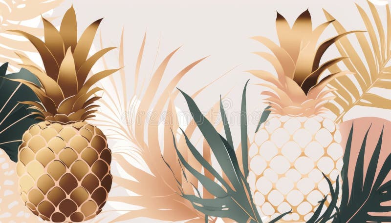 Pineapple Seamless Pattern Abstract Art Background Vector . Stock ...